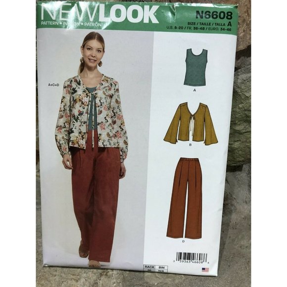 New Look | Art | New Look N668 R0080 Misses Jacket Pants And Top Sewing ...
